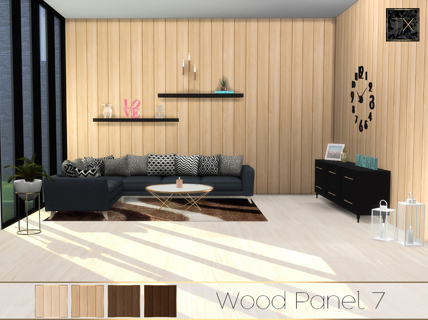 The Sims Resource - Wood Panel 7