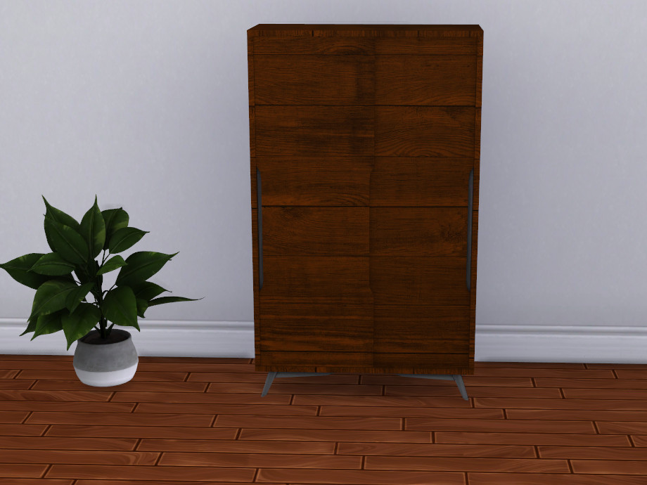 The Sims Resource | Modern Wooden Wardobe