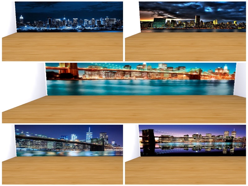 The Sims Resource | New York skyline Murals
