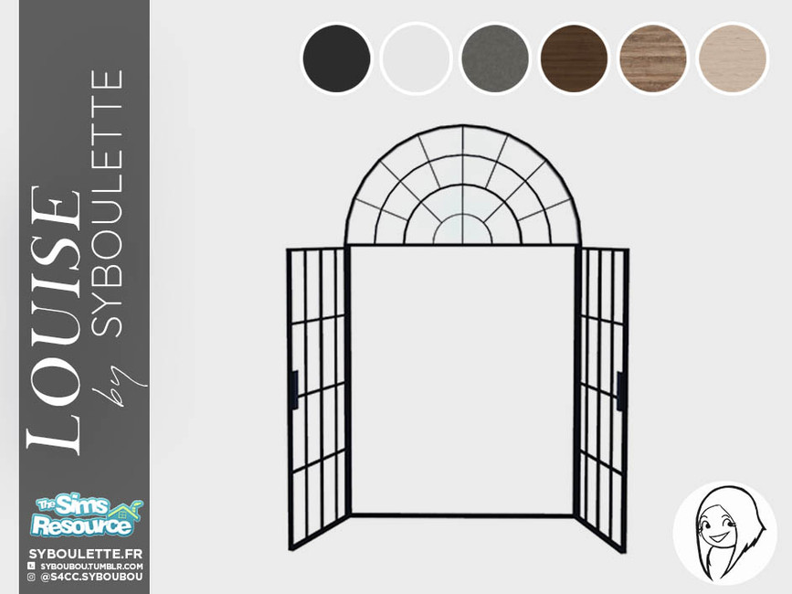 The Sims Resource - Louise - Arched window wide opened (short)