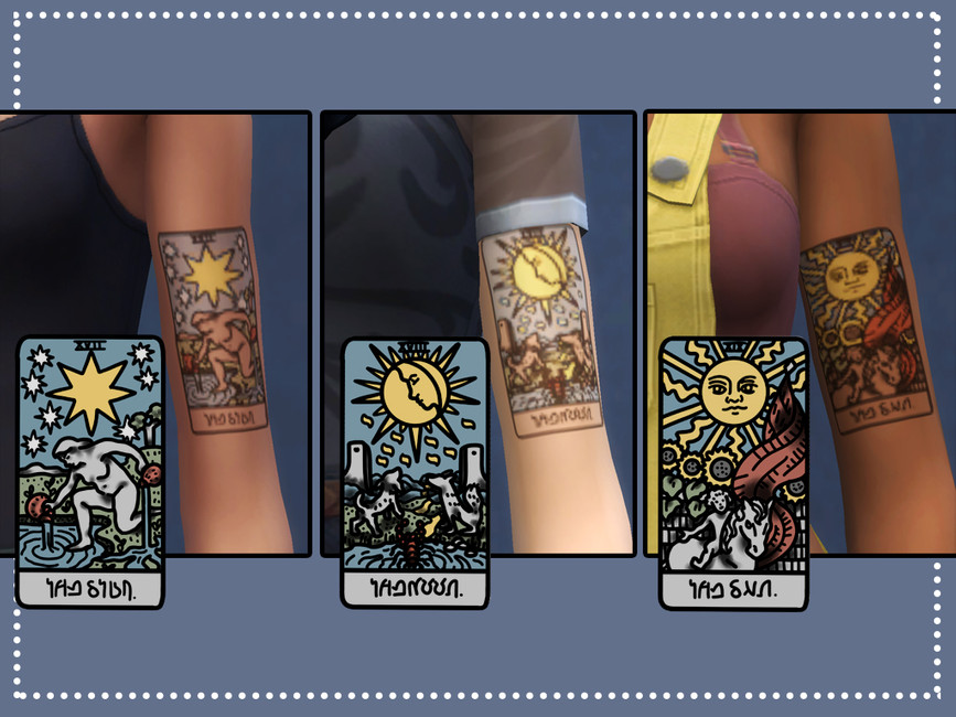 The Sims Resource - Tarot upper arm tattoo