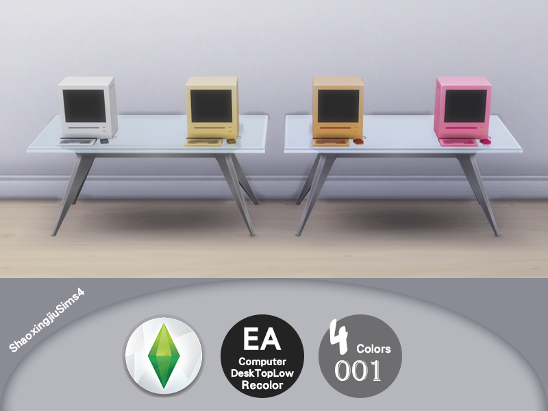 The Sims Resource | Computer DeskTopLow Recolor 001