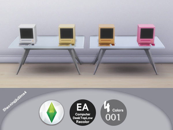 The Sims Resource - Computer DeskTopLow Recolor Set
