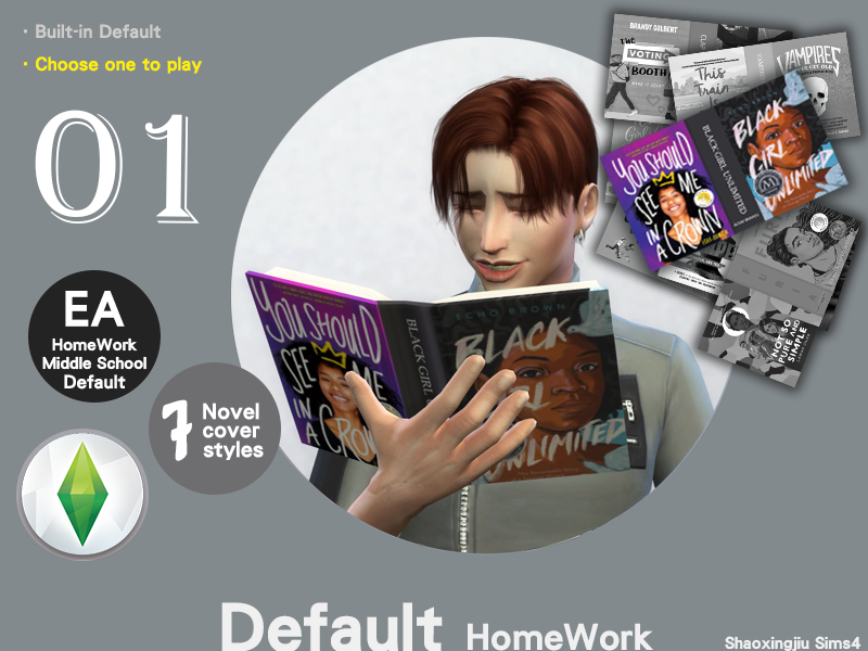 The Sims Resource | Teen HomeWork Middle Default 01