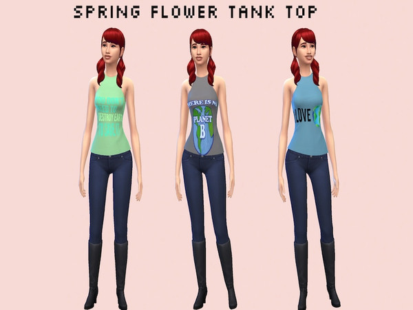 The Sims Resource | Save The Earth Top For Women