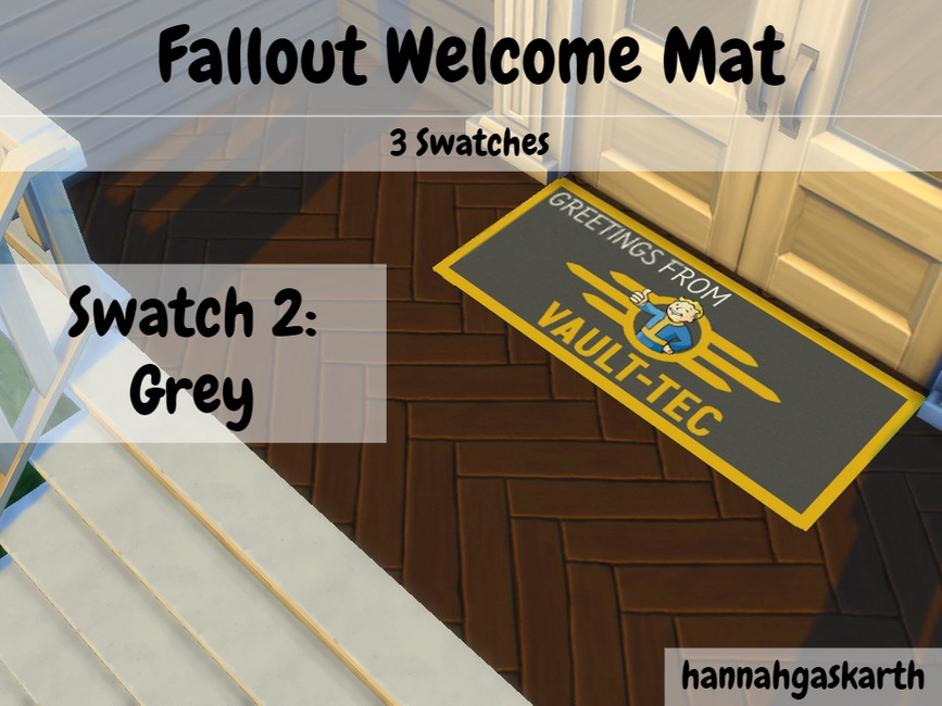 The Sims Resource - Fallout Welcome Mat [3 Swatches]