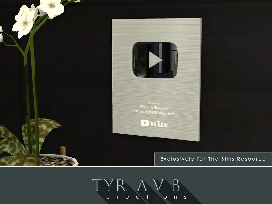 The Sims Resource - YouTube Play Button Awards - SET