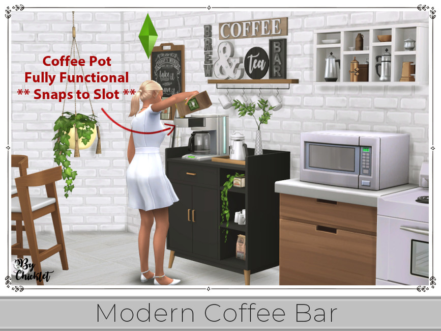 The Sims Resource - Modern Coffee Bar