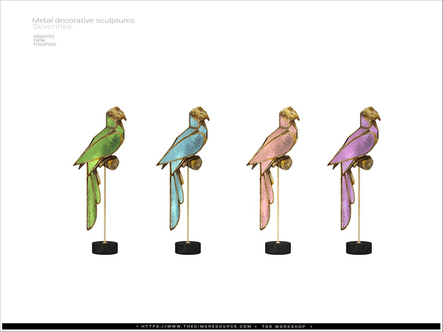 The Sims Resource - [MetalDeco] Parrot