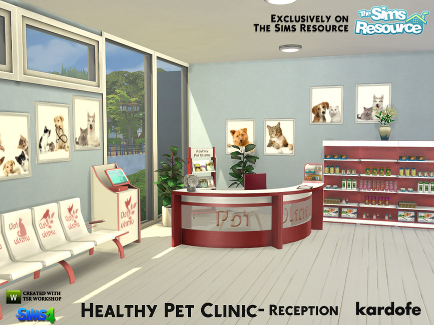 The Sims Resource - kardofe_Healthy Pet Clinic Reception