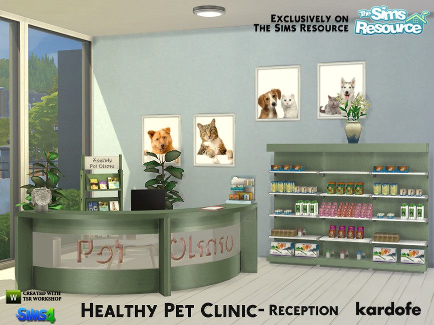 The Sims Resource - kardofe_Healthy Pet Clinic Reception