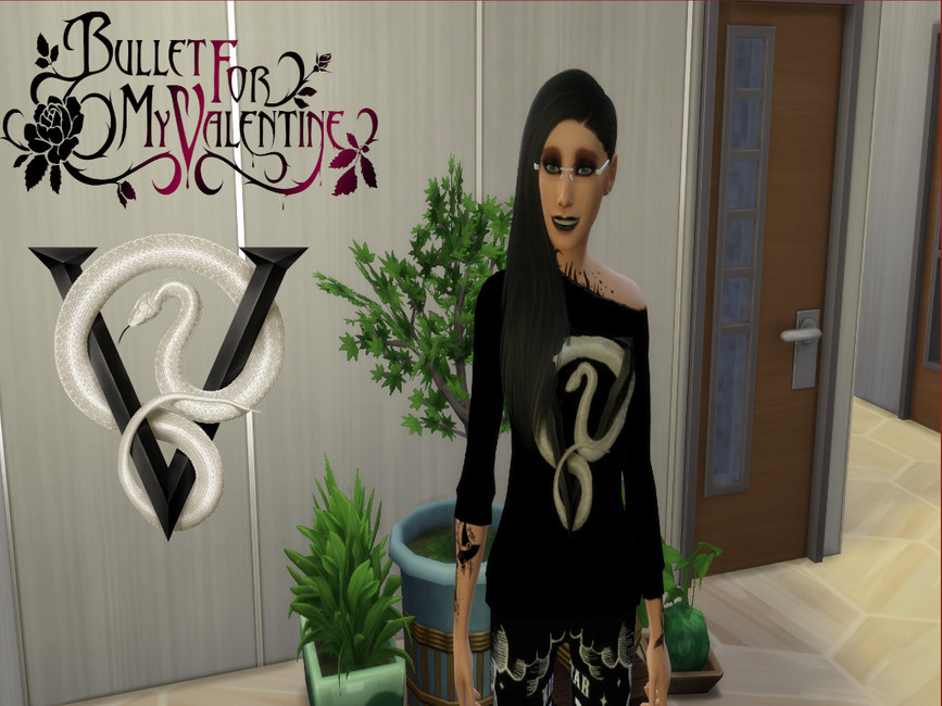 The Sims Resource - Bullet for my Valentine Female Sweater Venom