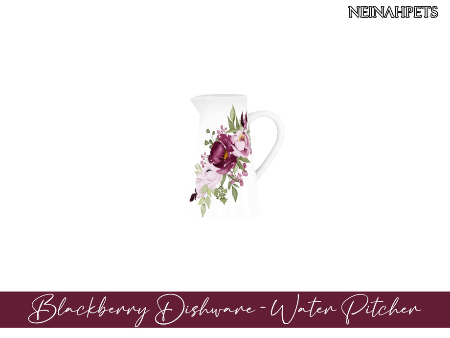 The Sims Resource | Blackberry Dishware - Water Pitcher {Mesh Required}