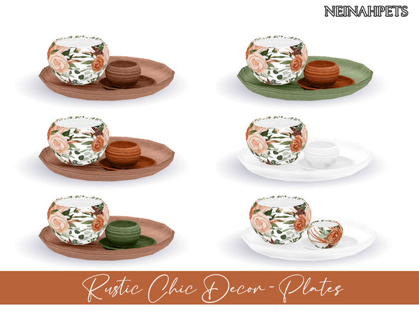 The Sims Resource | Rustic Chic Decor - Plates {Mesh Required}