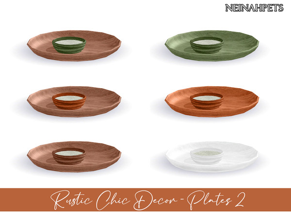 The Sims Resource | Rustic Chic Decor - Plates II {Mesh Required}