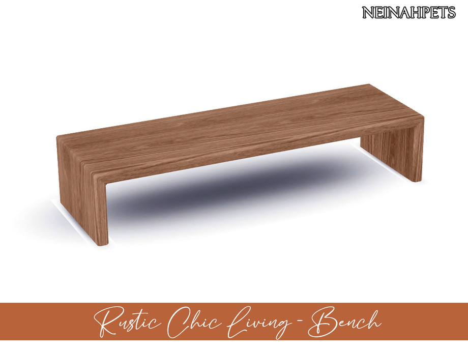 The Sims Resource | Rustic Chic Living - Bench {Mesh Required}