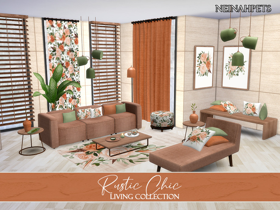 The Sims Resource | Rustic Chic Living {Mesh Required}