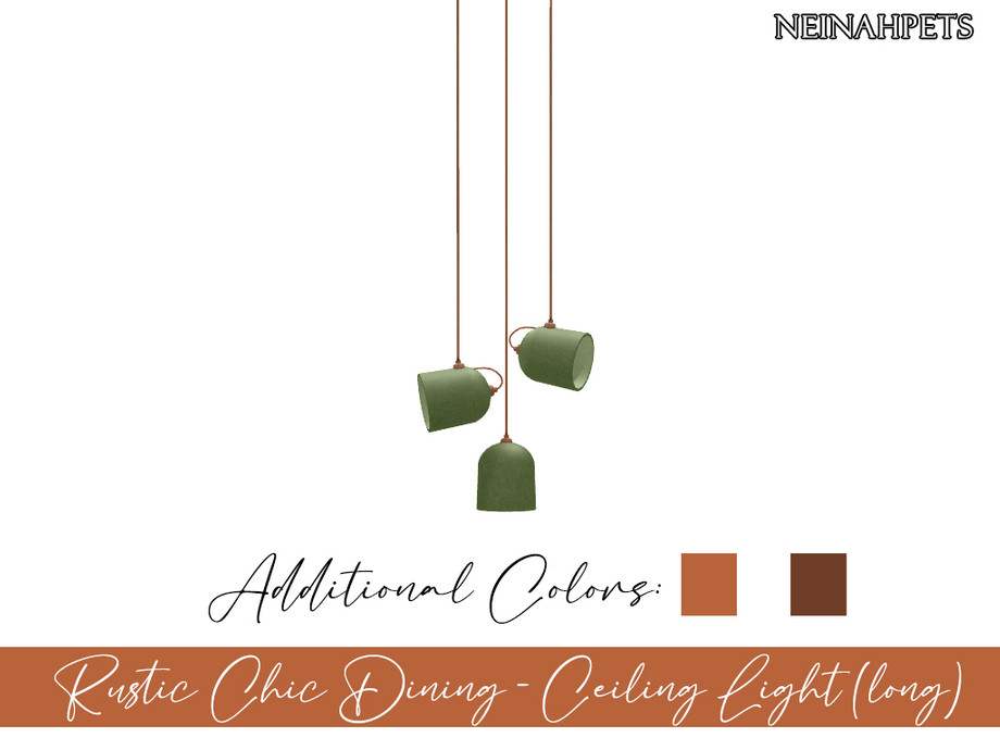 The Sims Resource | Rustic Chic Dining - Ceiling Lighting Long {Mesh ...