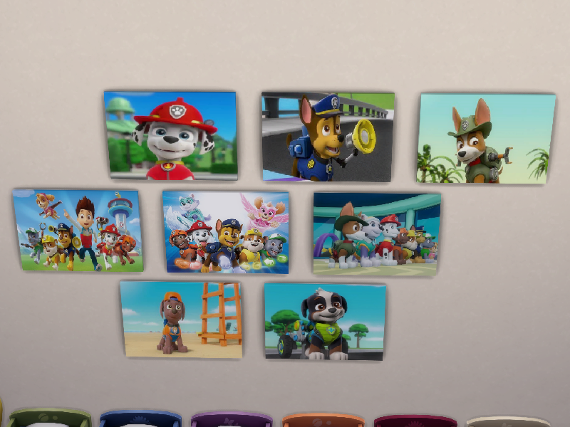 The Sims Resource | Paintings Paw Patrol First lot
