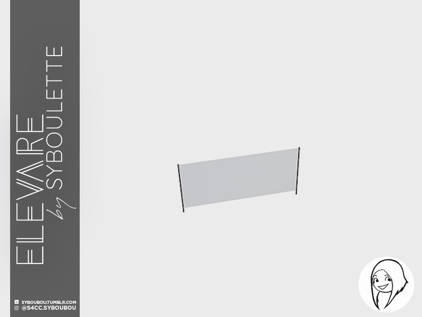 The Sims Resource - Elevare - Minimalist Glass Fence