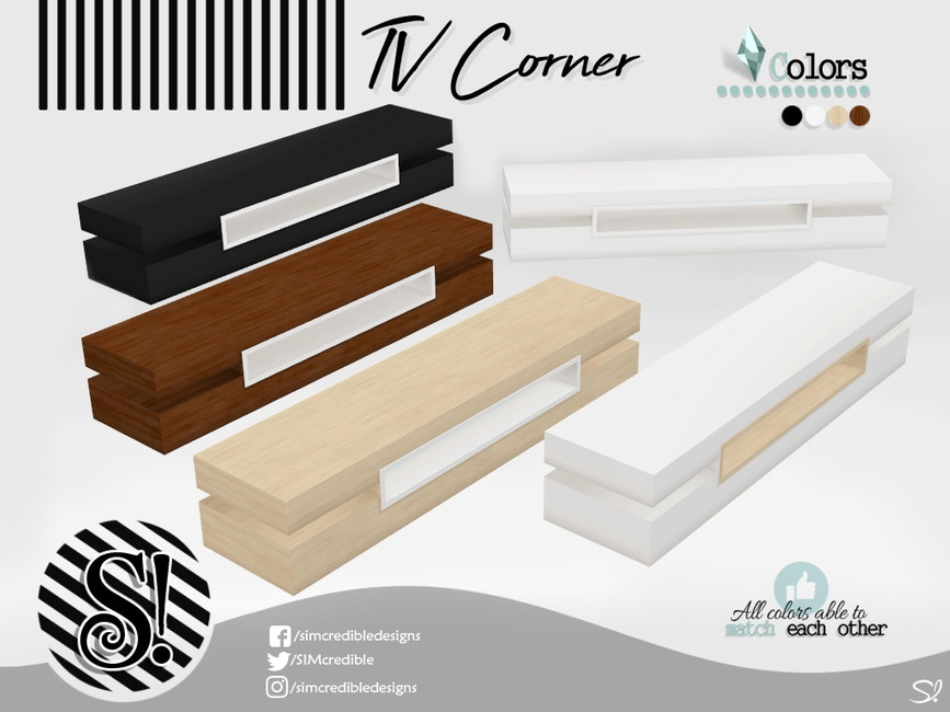 The Sims Resource - TV corner sideboard