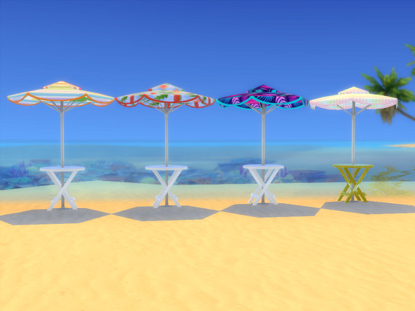 The Sims Resource - Living It Up Outdoor Table and Parasol