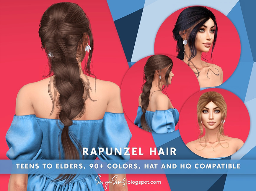 The Sims Resource - Rapunzel Hair (Patreon Early Access)