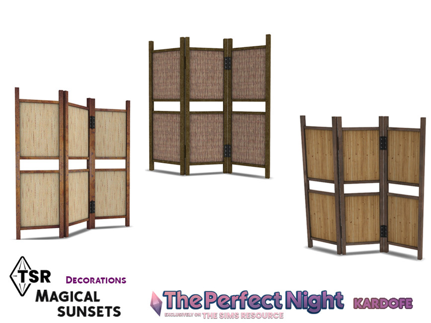 The Sims Resource - The Perfect Night_kardofe_Magical sunsets_Room divider