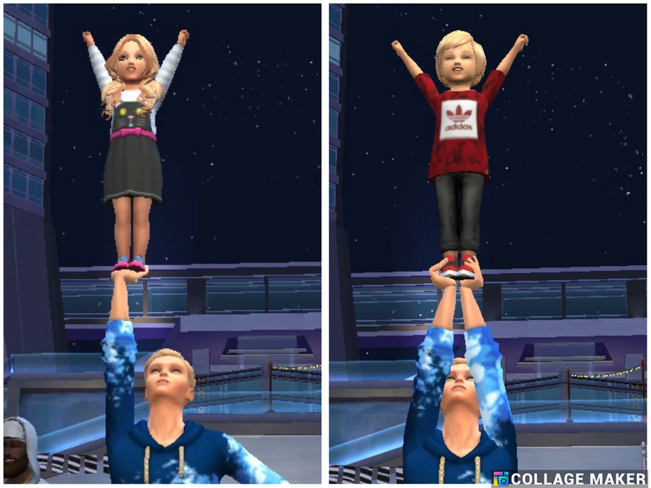 The Sims Resource | Family cheerleading stunts