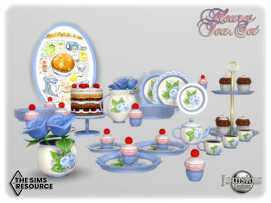 The Sims Resource - Fleures tea set