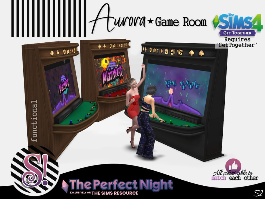 The Sims Resource - The Perfect Night Aurora Arcade - requires GET TOGETHER