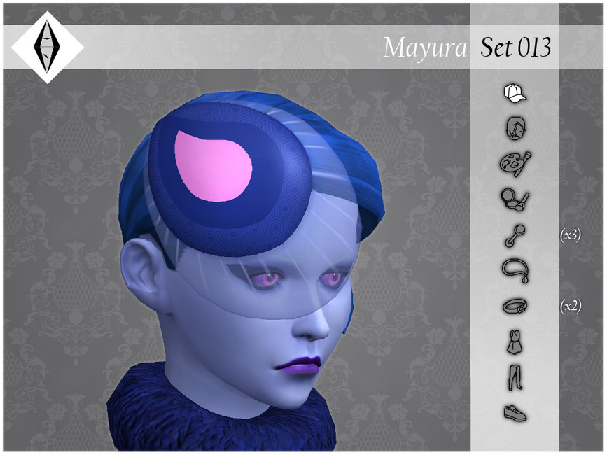 The Sims Resource - Mayura - Set013 - Hat - Headpiece