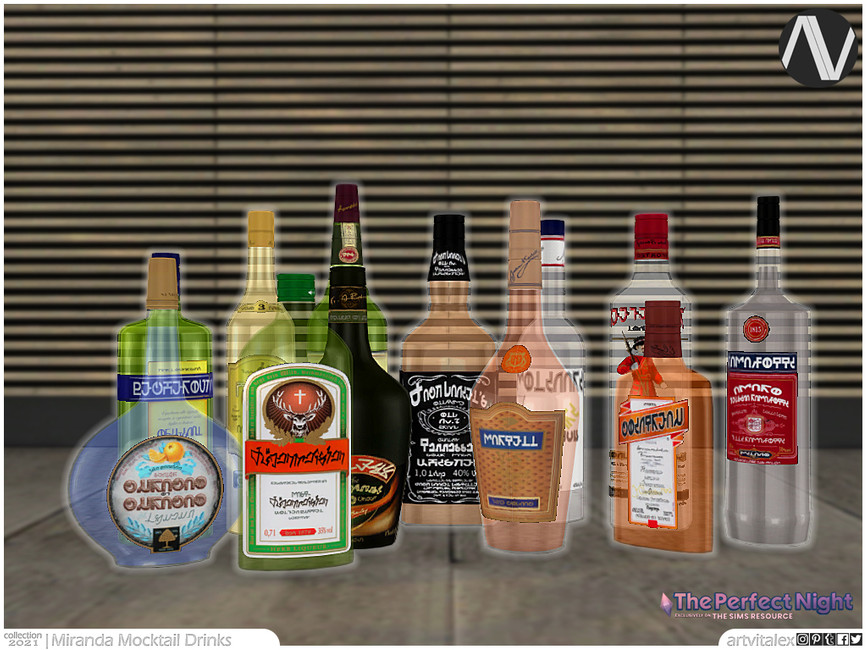 The Sims Resource - The Perfect Night | Miranda Mocktail Drinks