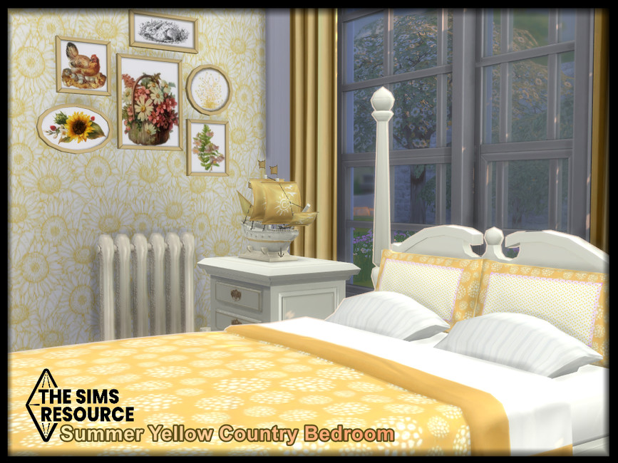 The Sims Resource - Summer Yellow Country Bedroom