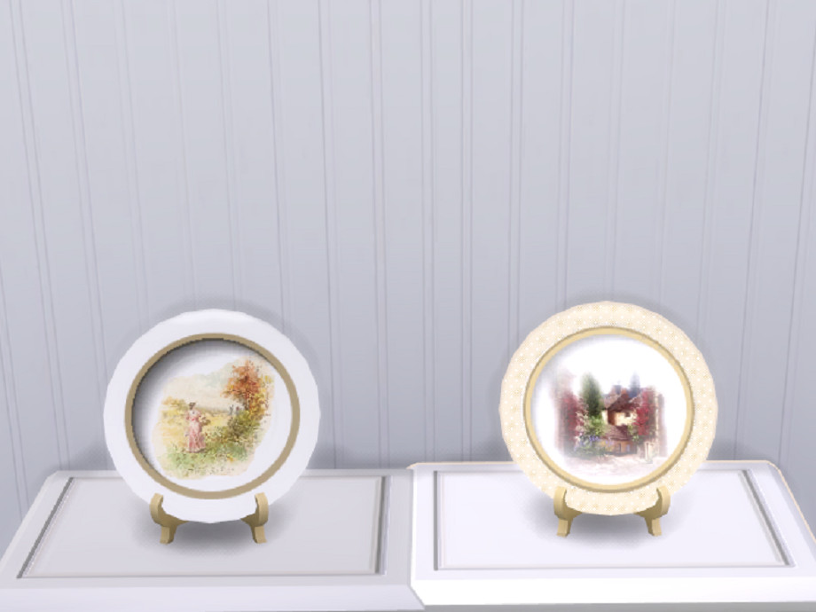 The Sims Resource | Summer Yellow Country Deco Plate