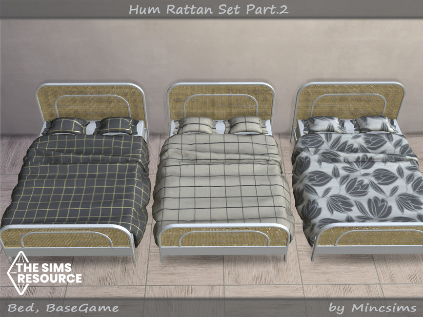 The Sims Resource - Hum Rattan Bed