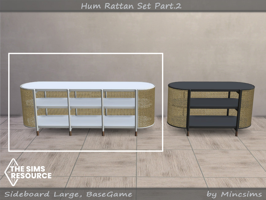 The Sims Resource - Hum Rattan Sideboard Large