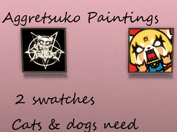 The Sims Resource | Aggretsuko Paintings