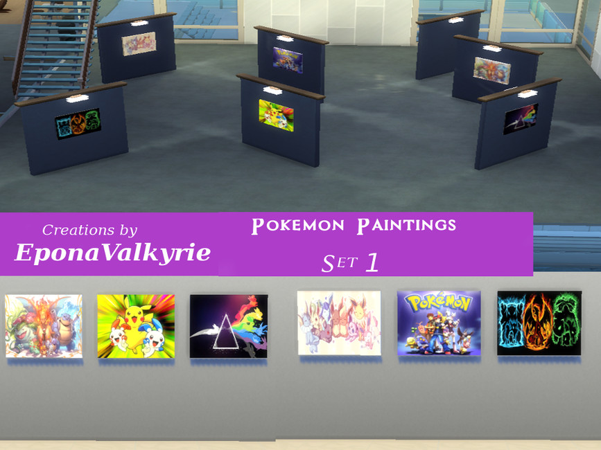 The Sims Resource - Pokemon Painting Set 1