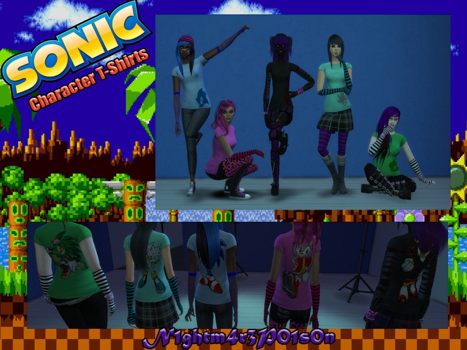 The Sims Resource | Sonic Character Tees