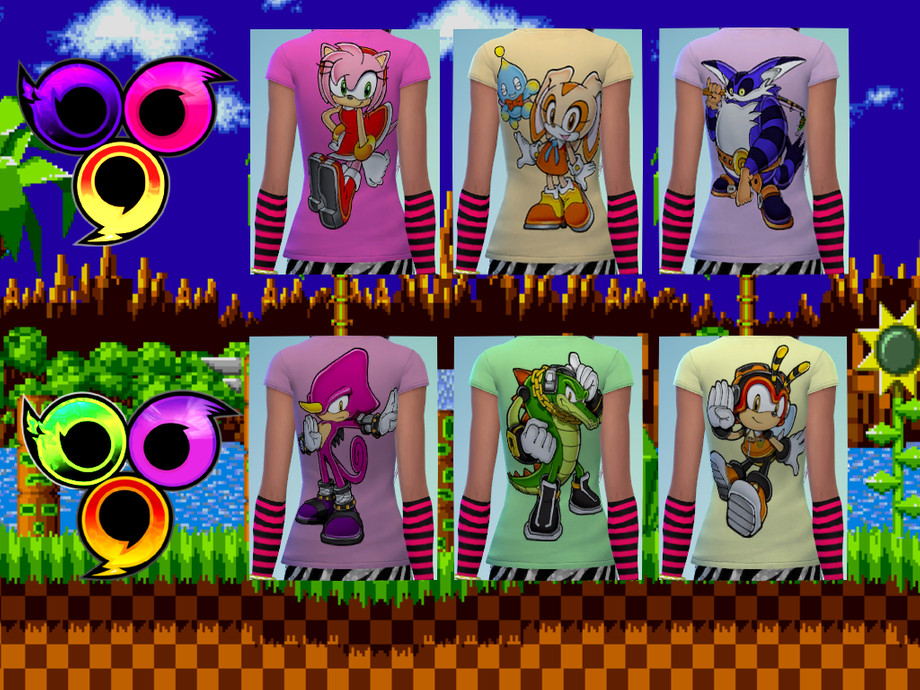 The Sims Resource | Sonic Character Tees