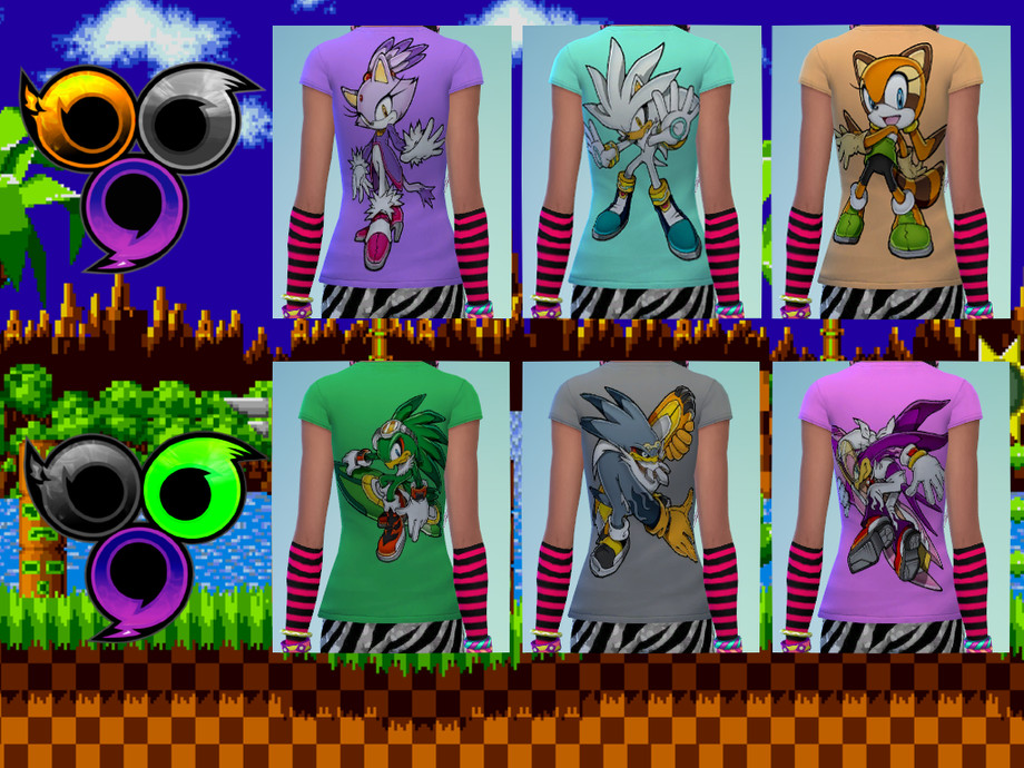 The Sims Resource | Sonic Character Tees