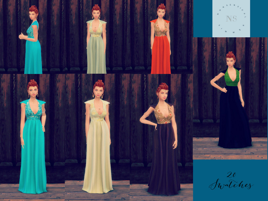 The Sims Resource | Sifix Margaery Dress Recolor