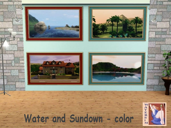 The Sims Resource | ws Paintings Water and Sundown - color