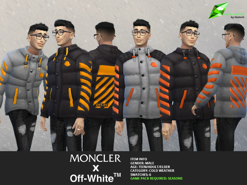 The Sims Resource - Moncler Off White Puffer Jackets