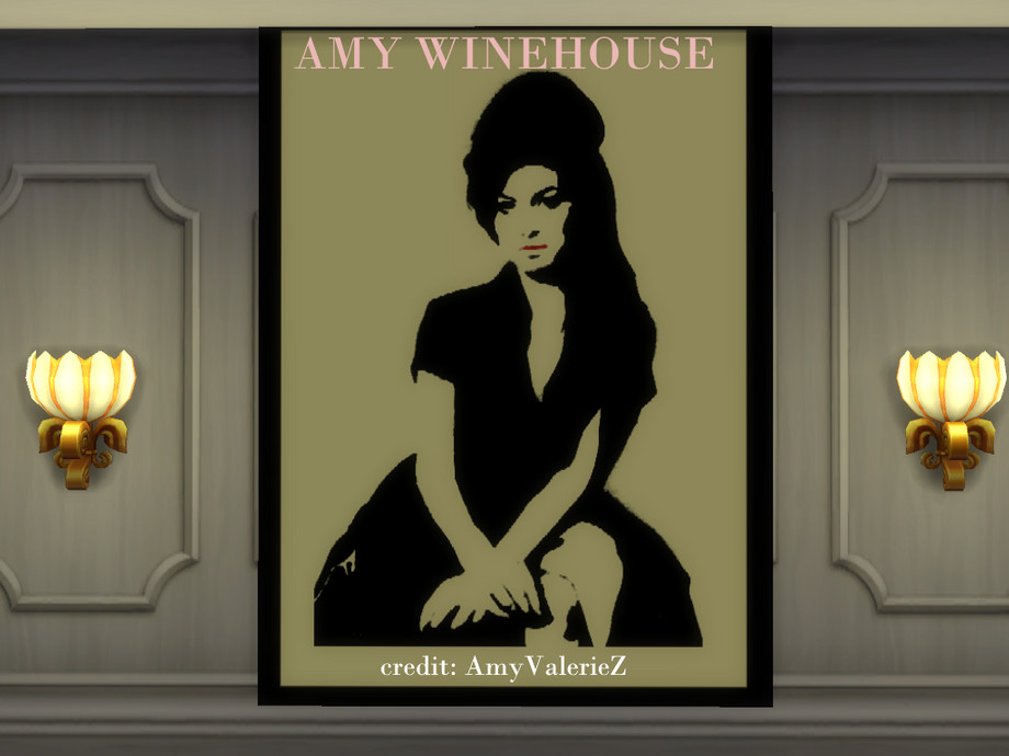 The Sims Resource | Female Singer Stencil Paintings