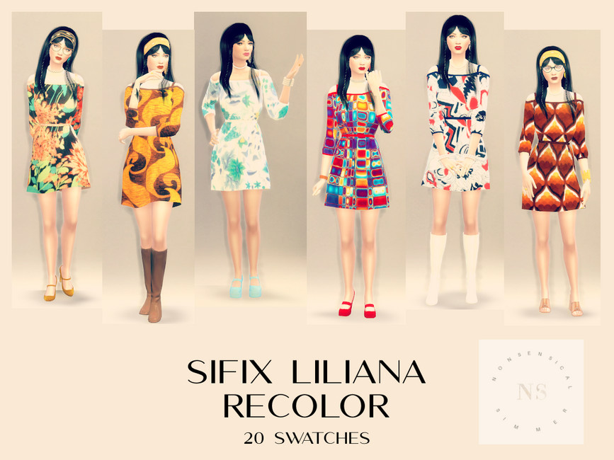 The Sims Resource - Sifix Liliana Retro Recolor