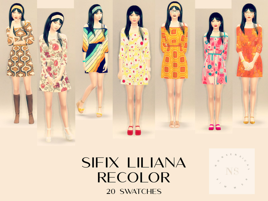 The Sims Resource - Sifix Liliana Retro Recolor