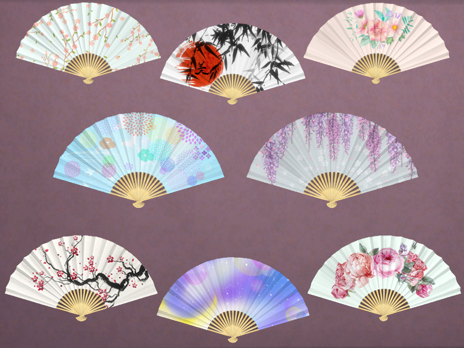 The Sims Resource | Large Asian Folding Wall Fan