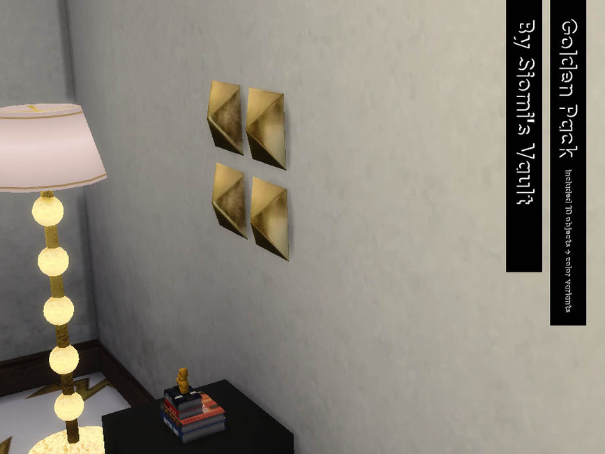 The Sims Resource - Golden set Modern Wall decor